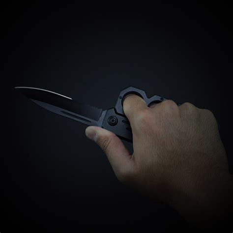Brass Knuckle Folding Spring Assisted Pocket Knife
