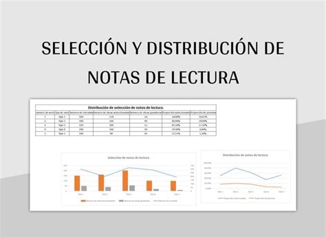 Plantilla De Excel Selección Y Distribución De Notas De Lectura Y Hoja