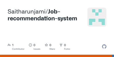Github Saitharunjamijob Recommendation System