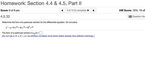Solved Homework Section 4 4 And 4 5 Part Ii Score 0 Of 8