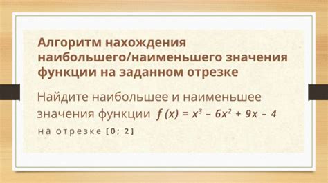 Наибольшее и наименьшее значение функции презентация онлайн