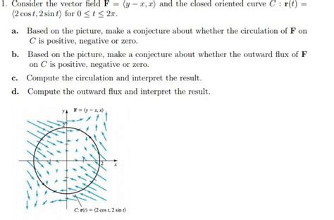 Solved A 1 Consider The Vector Field F Y 22 And The