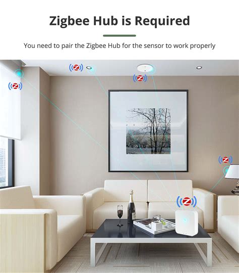 Zemismart Tuya Zigbee Smart Human Presence Detector Millimeter Wave Radar PIR Ceiling Sensor For