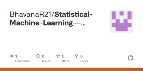 Github Bhavanar21statistical Machine Learning Computer Vision