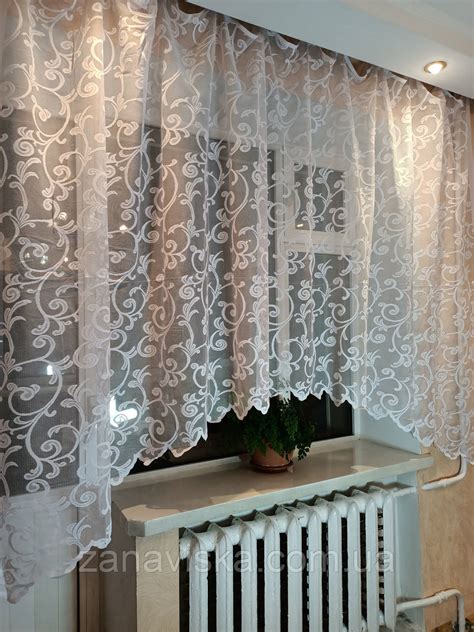 Тюль Арка Zanaviska Жаккард Висота 170 см Ширина 300 см Біла Готова