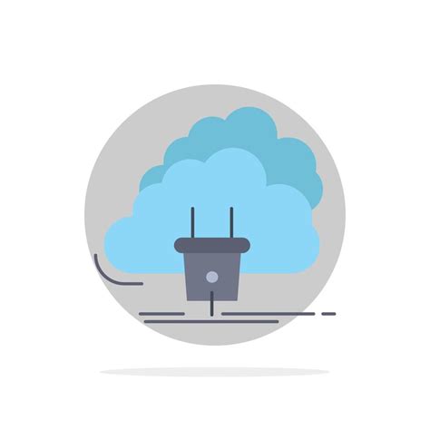 Cloud Connection Energy Network Power Flat Color Icon Vector 13328426 Vector Art At Vecteezy