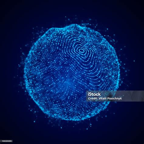 입자로 만들어진 미래 구체 사이버 공간에서 원자의 흐름 공간 에너지 확산 개념 3d 렌더링 구에 대한 스톡 사진 및 기타 이미지 Istock