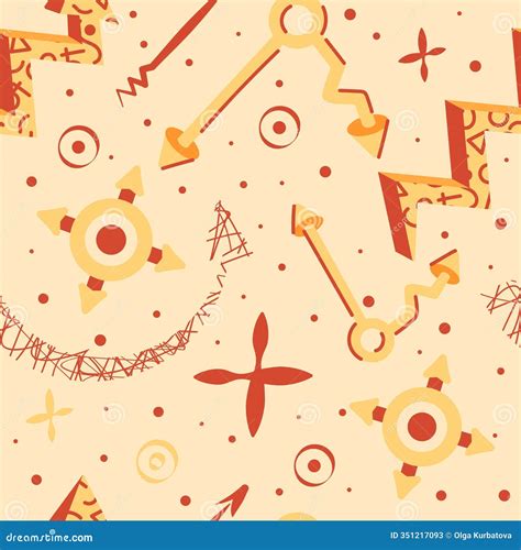 Funny Arrows Seamless Pattern Playful Pointers Of Different Shapes