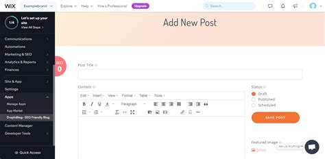 How To Create A Blog On Wix