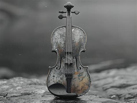 Premium Photo A Violin With A Map Of The World On It