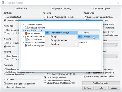 Taskbar Tweaker Desktop Customization Software