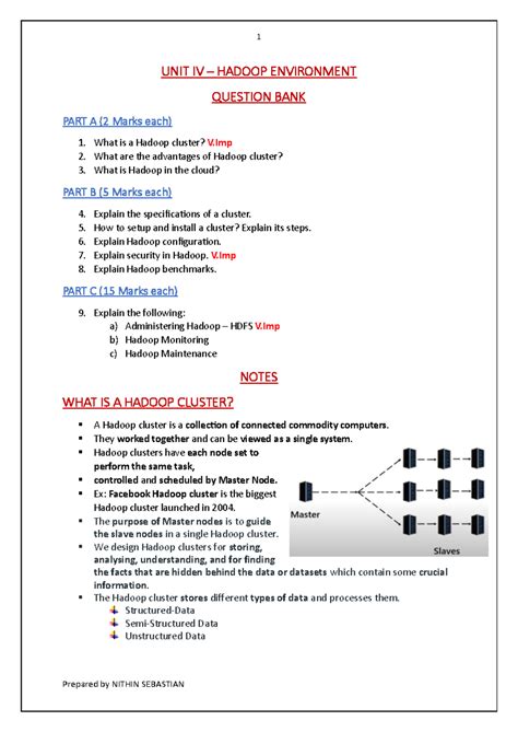 bigdata unit 4 1 unit iv hadoop environment question bank part a 2 marks each what is a