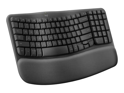 Logitech Ergo Series Wave Keys Wireless Ergonomic Keyboard With Cushioned Palm Rest Graphite