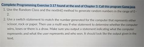 solved complete programming exercise 3 17 found at the end