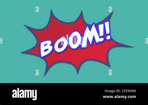 Animation Of Comic 5 Options Text Over Multiple Comic Speech Bubbles With Comic Sound Effects