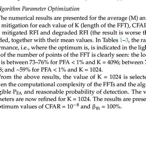 Sensitivity Improvement Of The Rfi Detection Db As A Function Of The