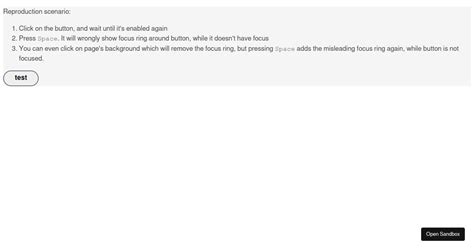 React Spectrum Focus Ring Bug Codesandbox