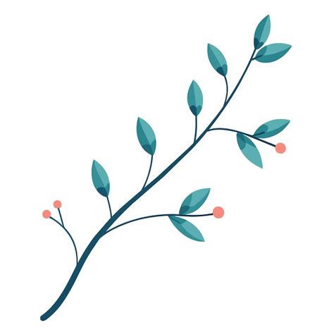 Premium Vector Floral Branch Pattern Vector Illustration