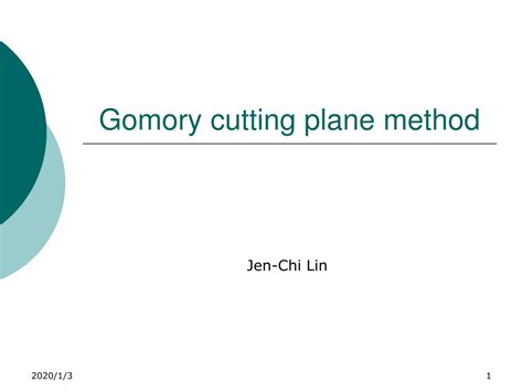 Ppt Gomory Cutting Plane Method Powerpoint Presentation Free