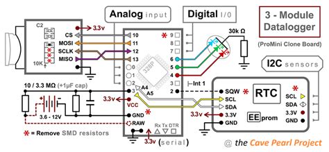 Arduino Pro Mini Data Logger With Dupont Jumpers 2016 Update Underwater Arduino Data Loggers