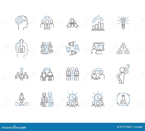 Industry Framework Line Icons Collection Regulation Structure