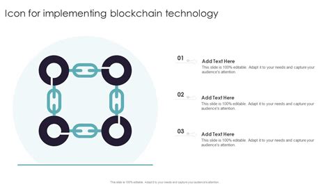Icon For Implementing Blockchain Technology PPT Slide