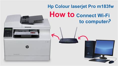 How To Connect Printer Hp Color Laserjet Pro M Fw To Wifi Youtube