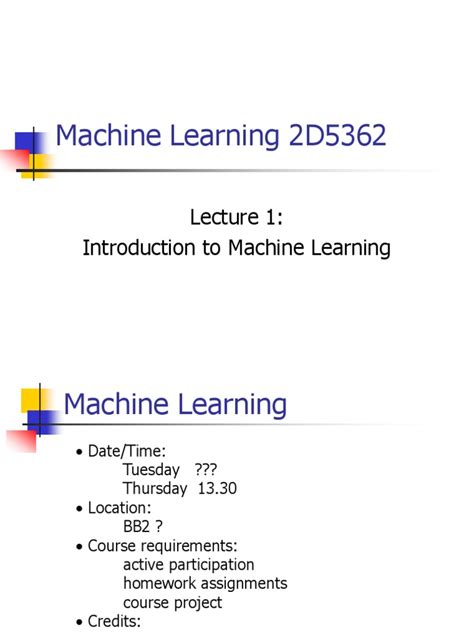 Machine Learning 2d5362 Pdf Machine Learning Statistical