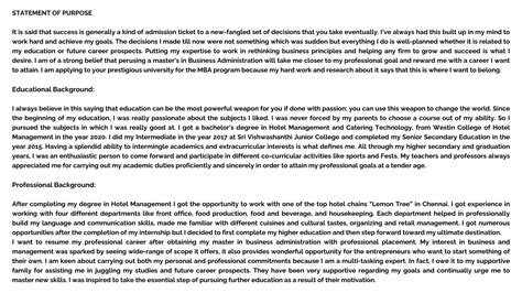 How To Write A Statement Of Purpose Format And Examples