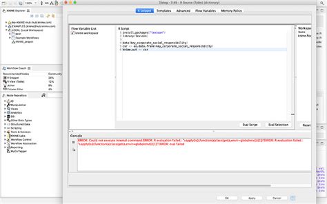 r source node execution failed knime extensions knime community forum
