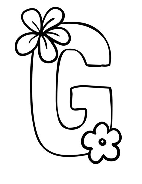 Free Printable Bubble Letters Flower Bubble Letter G Cute Alphabet