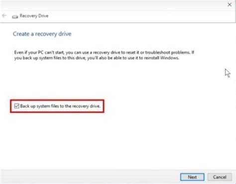 Create Recovery Drive