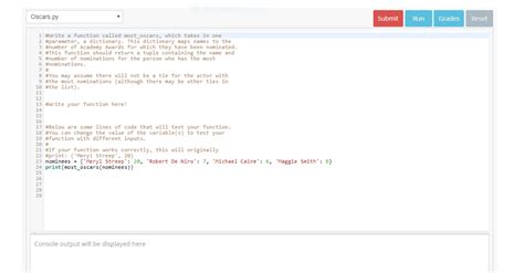 Solved Oscarspy Submit Run Grades Reset 1 Rite A Function