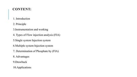 Flow Injection Analysis Measurement Pptx