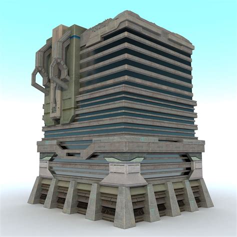 공상 과학 Fi를 빌딩 I 미래의 현대 3d 모델 29 Obj Fbx Max Free3d