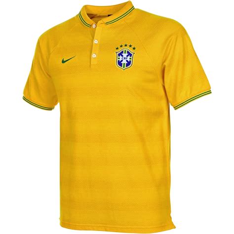 Nike Brazil Yellow Authentic Polo