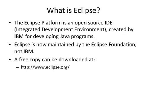 using eclipse what is eclipse the eclipse platform