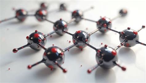 3d Illustration Of Perovskite Molecular Structure Atom Model Spheres