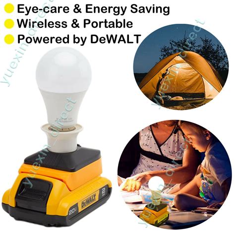 Cordless Light Led Work Light For Dewalt 20v Max Li Ion Battery Wheels