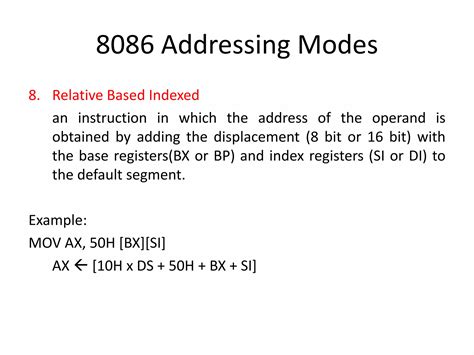 8086 Addressing Modes Pptx