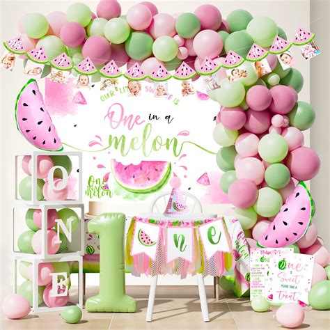 One In A Melon Party Decorations Supplies Watermelon First Birthday
