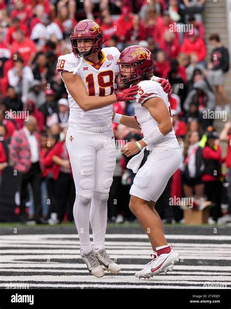 Iowa States Benjamin Brahmer 18 Celebrates With Rocco Becht 3