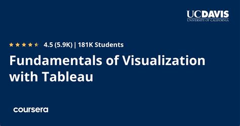 Fundamentals Of Visualization With Tableau Coursya