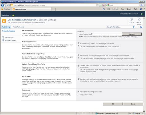 Programmatically Provisioning Variations In Sharepoint Server 2010