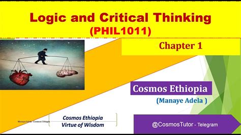Logic And Critical Thinking Chapter 1 በአማርኛ Youtube