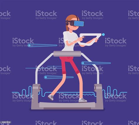 Vr 여자 게임 디딜 방 아에 목표 컨트롤러 3차원 형태에 대한 스톡 벡터 아트 및 기타 이미지 3차원 형태 Brand Name Video Game 가상현실 Istock