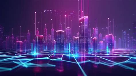 Holographic Displays Abstract Data Streams And Geometric Shapes Creating A Dynamic Visual