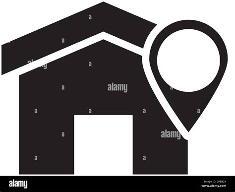 House And Gps Map Pointer Icon Stock Vector Image Art Alamy