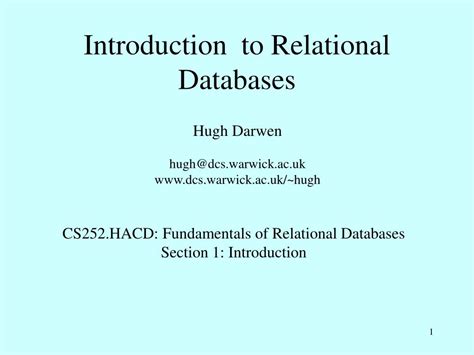 Ppt Introduction To Relational Databases Powerpoint Presentation Free Download Id 1795229
