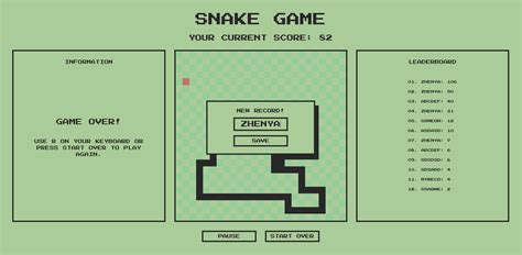 GitHub Raskolnikoff D Snake Game Snake Game